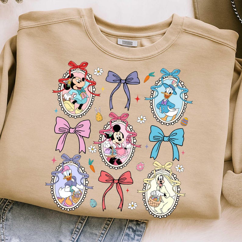 Mouse and Friend Easter Png, Mouse Easter Mirror Bow Png, Cottagecore ...