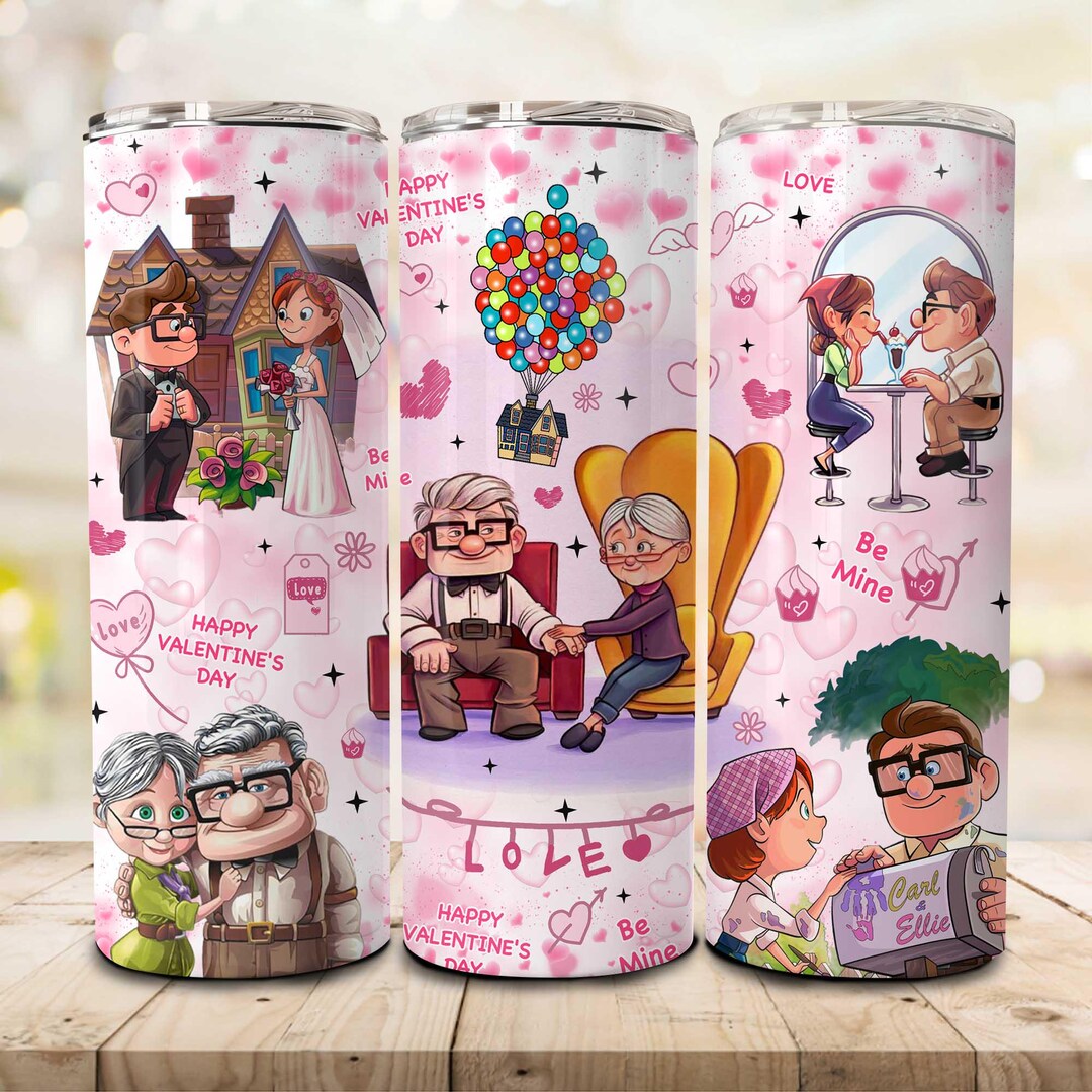 Happy Valentine's Day 20oz Tumbler Wrap, Balloon Heart Valentine ...