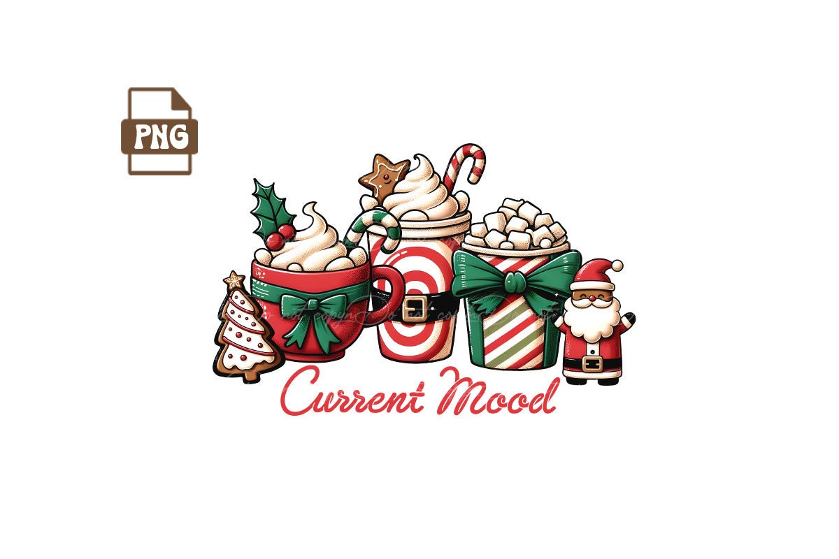 Cozy Christmas Coffee Latte PNG Bundle 20 Png, Christmas Coffee Png ...