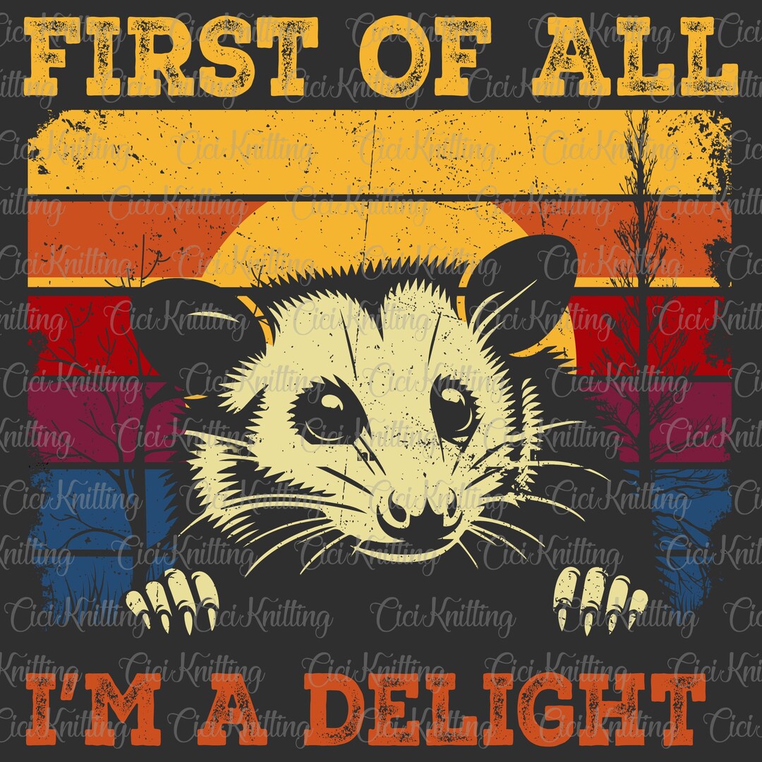 First of All I'm A Delight Sarcastic PNG, Funny Possum Png, Opossum ...