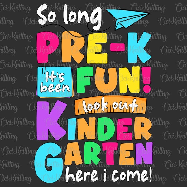 So Long Pre K Svg - Etsy