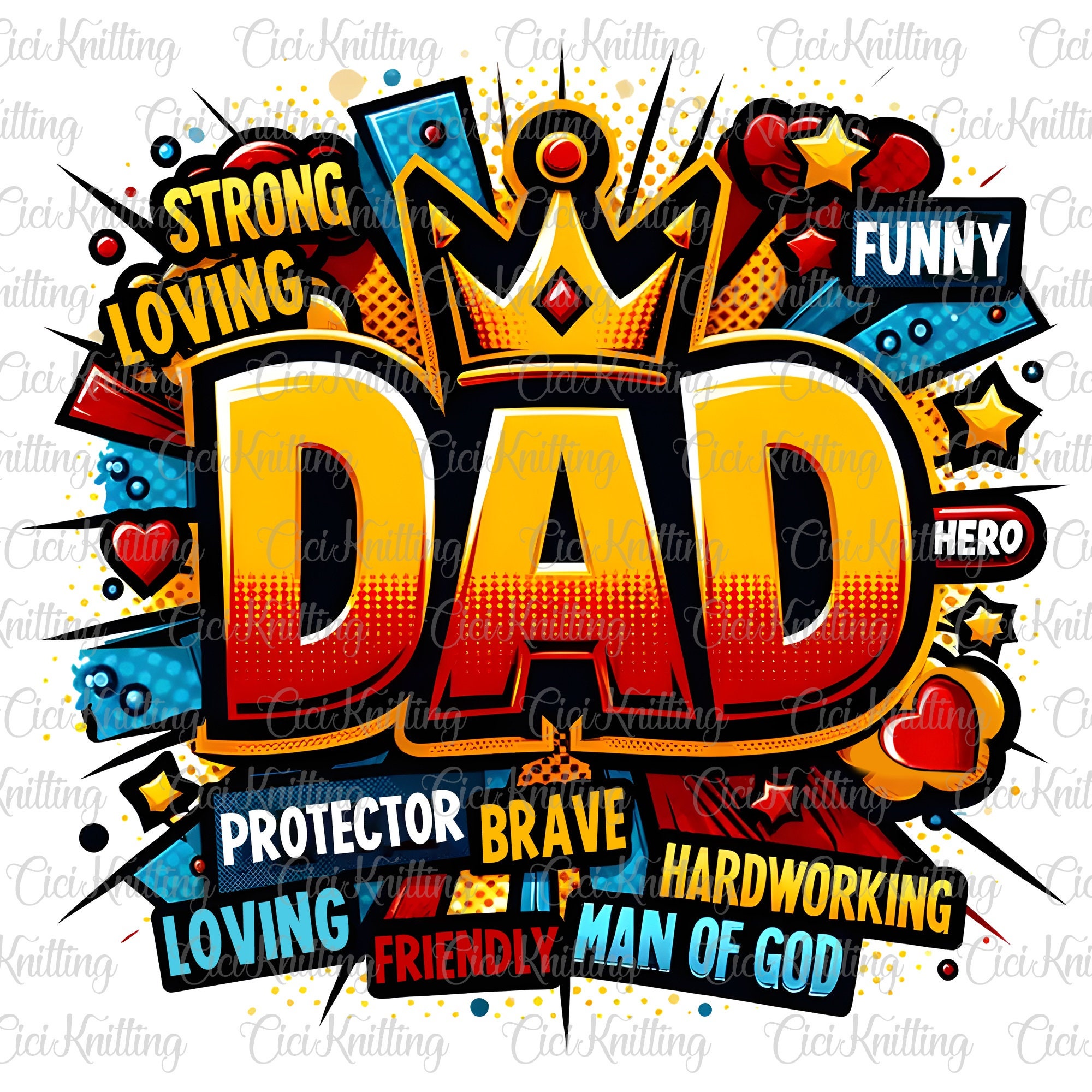 Dad In Graffiti Letters