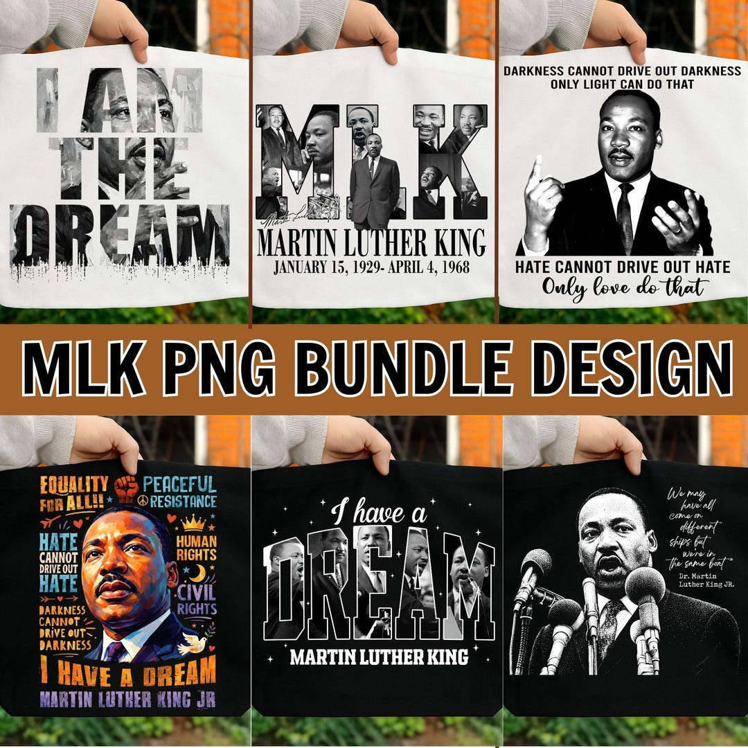 MLK Day Png Bundle Design, Martin Luther King Jr Png, African American ...