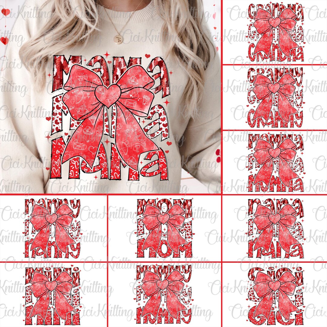 Bundle Mama Valentines Png, Gold Glitter Mama Valentine Heart, Colorful ...