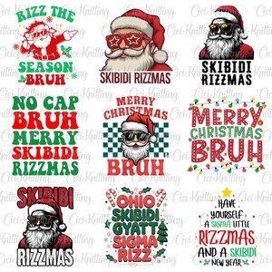 Bundle Skibidi Rizzmas SVG PNG, Merry Rizzmas Png, Rude Christmas Png ...