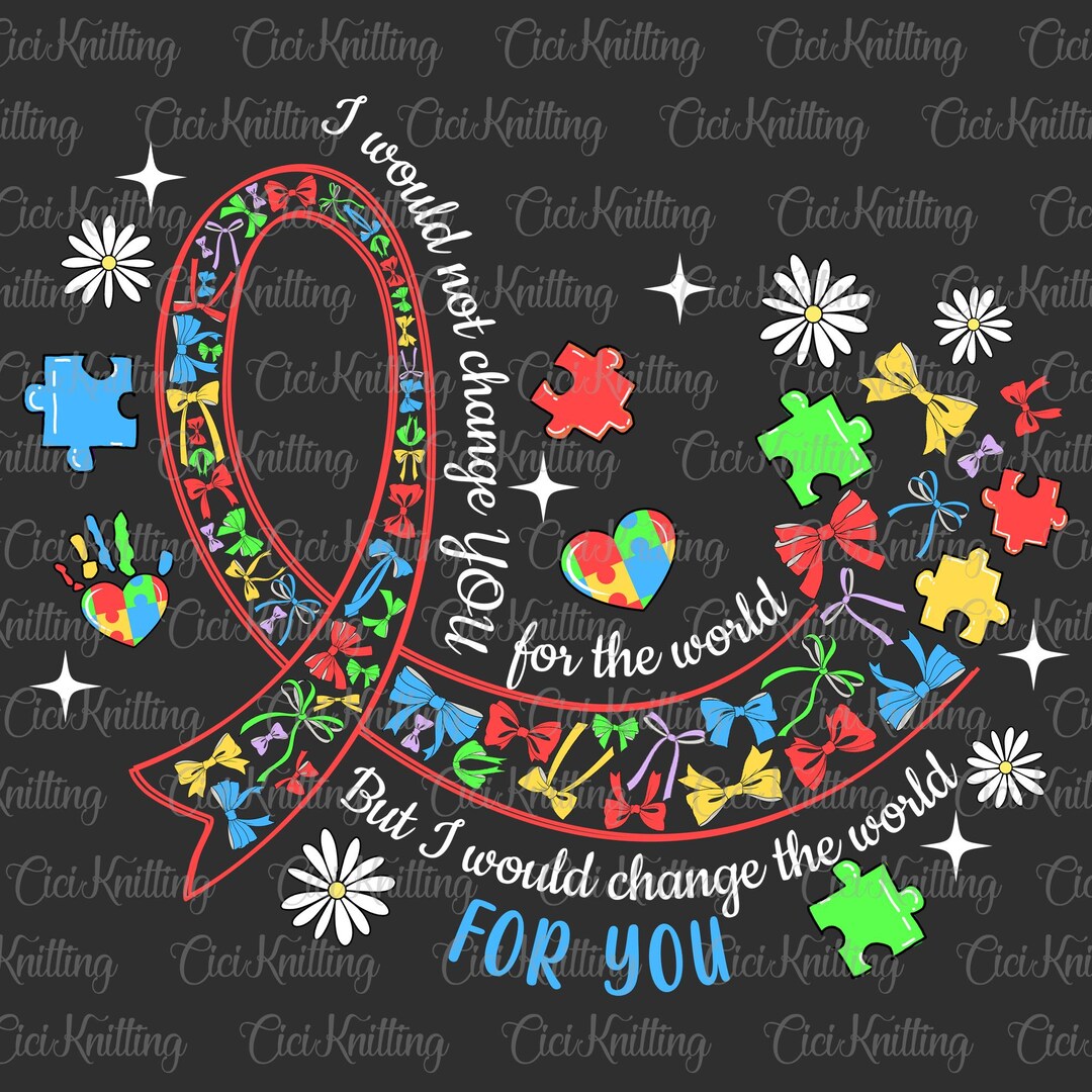 Autism Awareness PNG, Puzzle Ribbon Design, Inspirational Quote ...