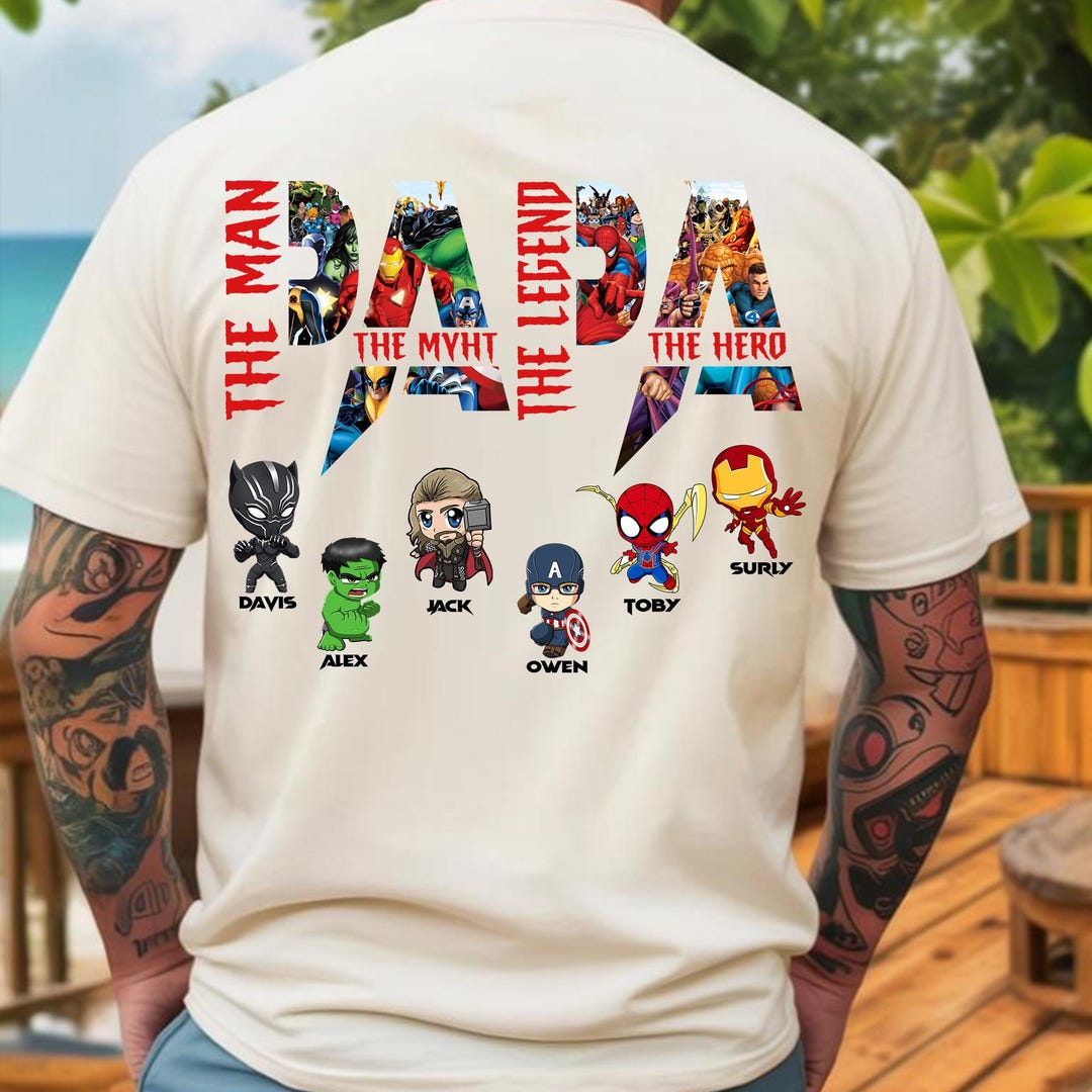 Personalized Super Dada Png Bundle, Best Dad Ever Png, Superhero Father ...