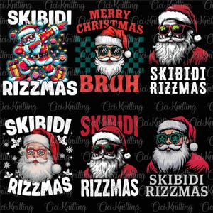 Bundle Skibidi Rizzmas SVG PNG, Merry Rizzmas Png, Rude Christmas Png ...