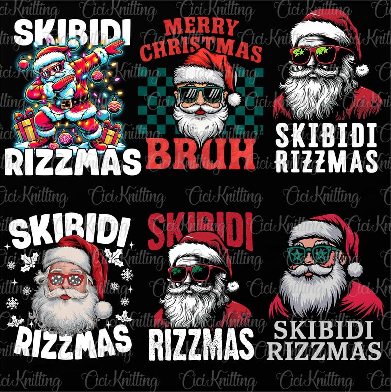 Bundle Skibidi Rizzmas SVG PNG, Merry Rizzmas Png, Rude Christmas Png ...
