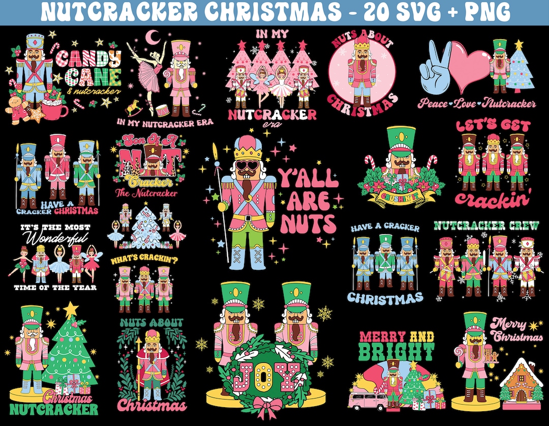 Christmas Nutcracker SVG Bundle,retro Christmas Bundle,pink Nutcracker ...