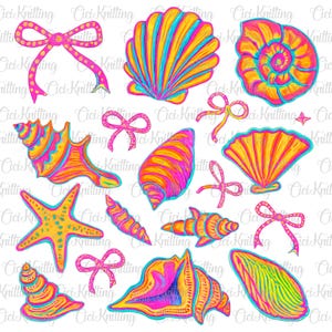 Coquette Seashell PNG, Beach Png, Coastal Png, Retro Summer Png, Summer ...