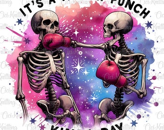 Snarky Skeleton PNG, It's a Throat Punch Kinda Day Clipart, Sarcastic ...