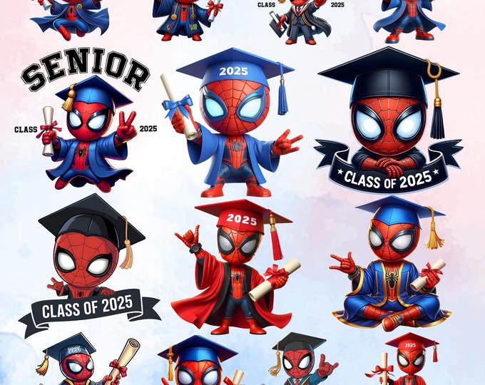 Spider Verse Printed Graduation Cap Topper, Spiderman Graduation, Grad ...