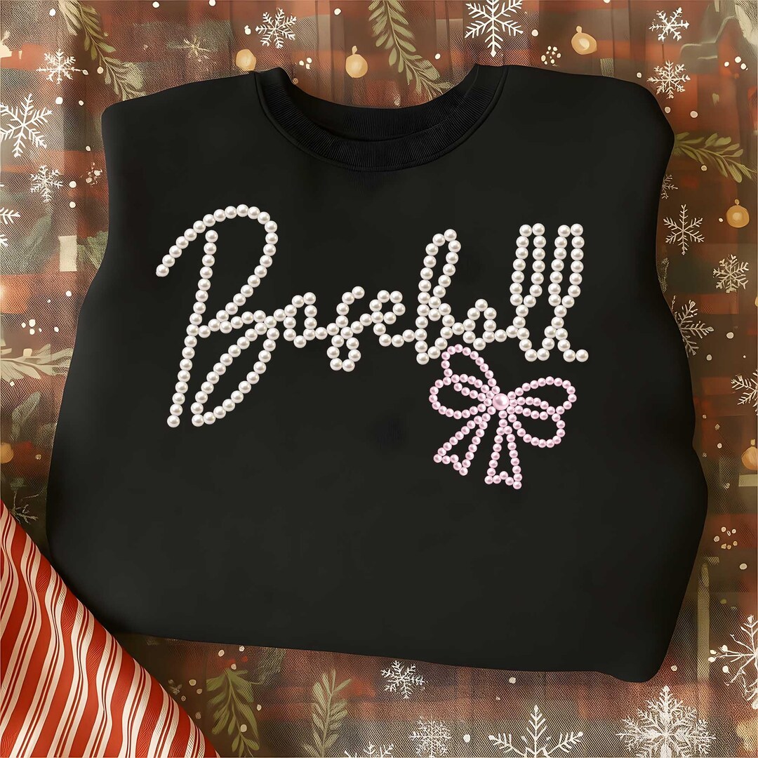 Baseball Faux Pearls Png, Baseball Mama Png, Game Day Png, Girly Sports ...