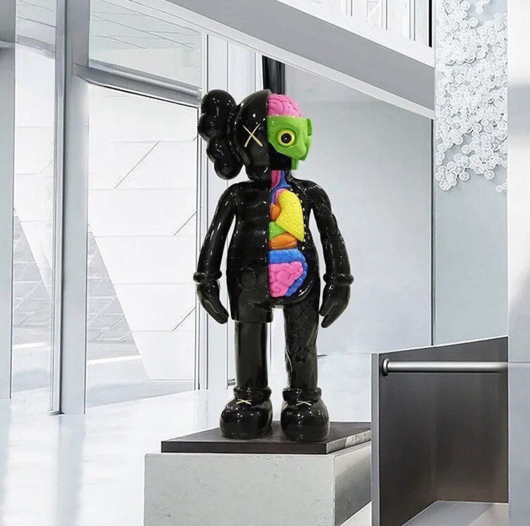 Kaws Dissected Bear Statue Figurine Large Cartoon Bear - Etsy