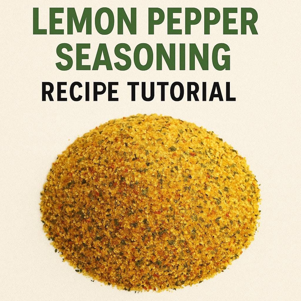 Lemon Pepper Wing Seasoning Recipe Bundle | Regular & Powdered Mix ...