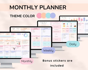 Digital Smart Calendar for Google Sheets, Task Tracker Spreadsheet ...