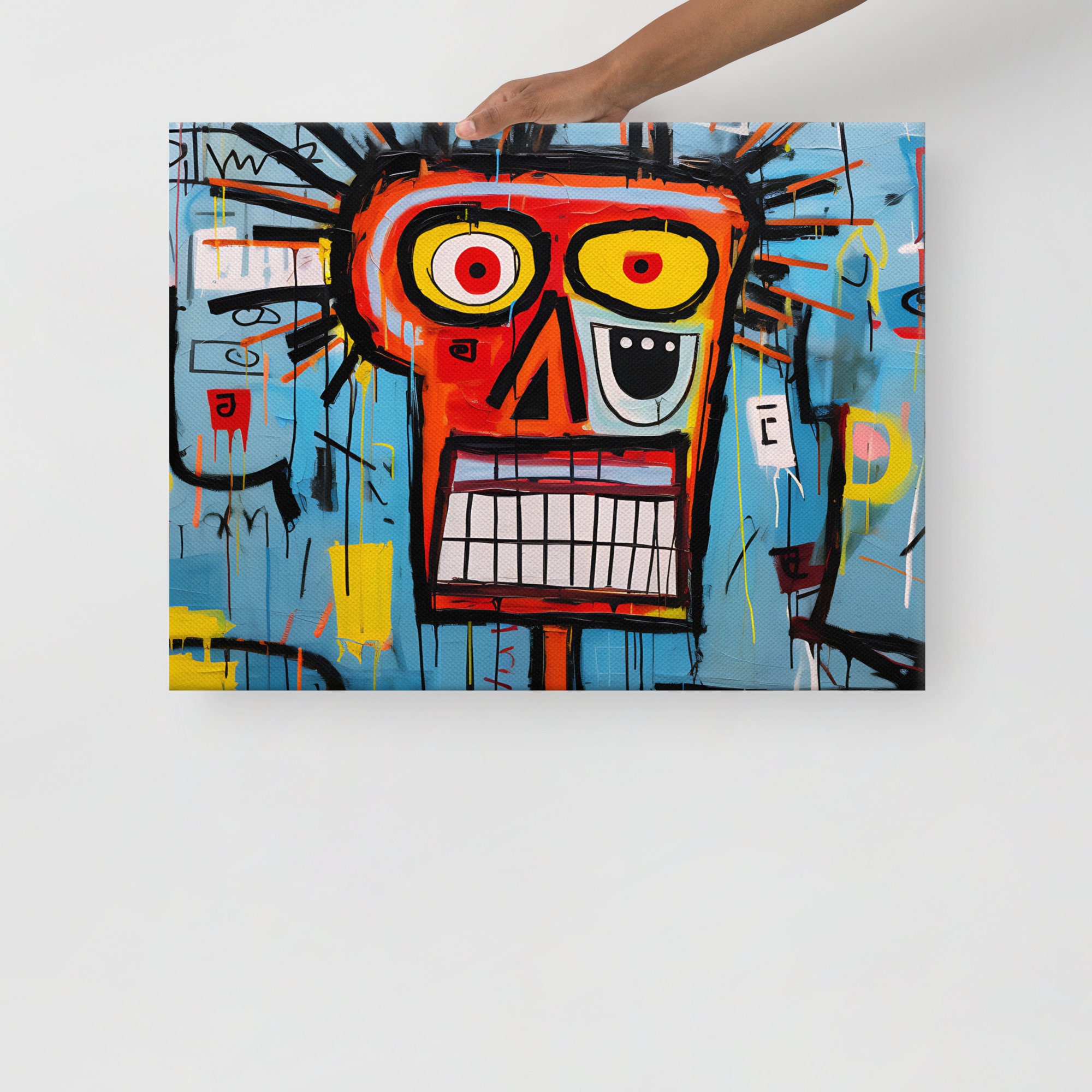 African American Art Basquiat Style Art Painting Canvas Art - Etsy