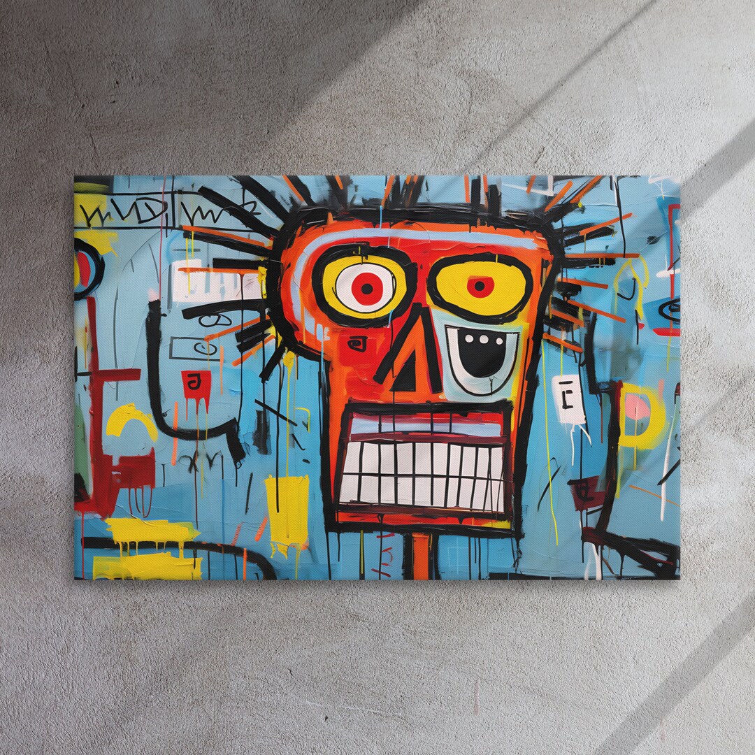 African American Art Basquiat Style Art Painting Canvas Art - Etsy