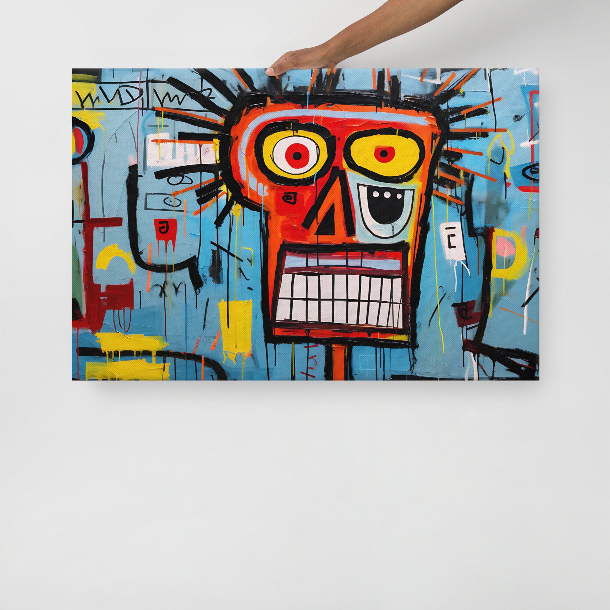 African American Art Basquiat Style Art Painting Canvas Art - Etsy