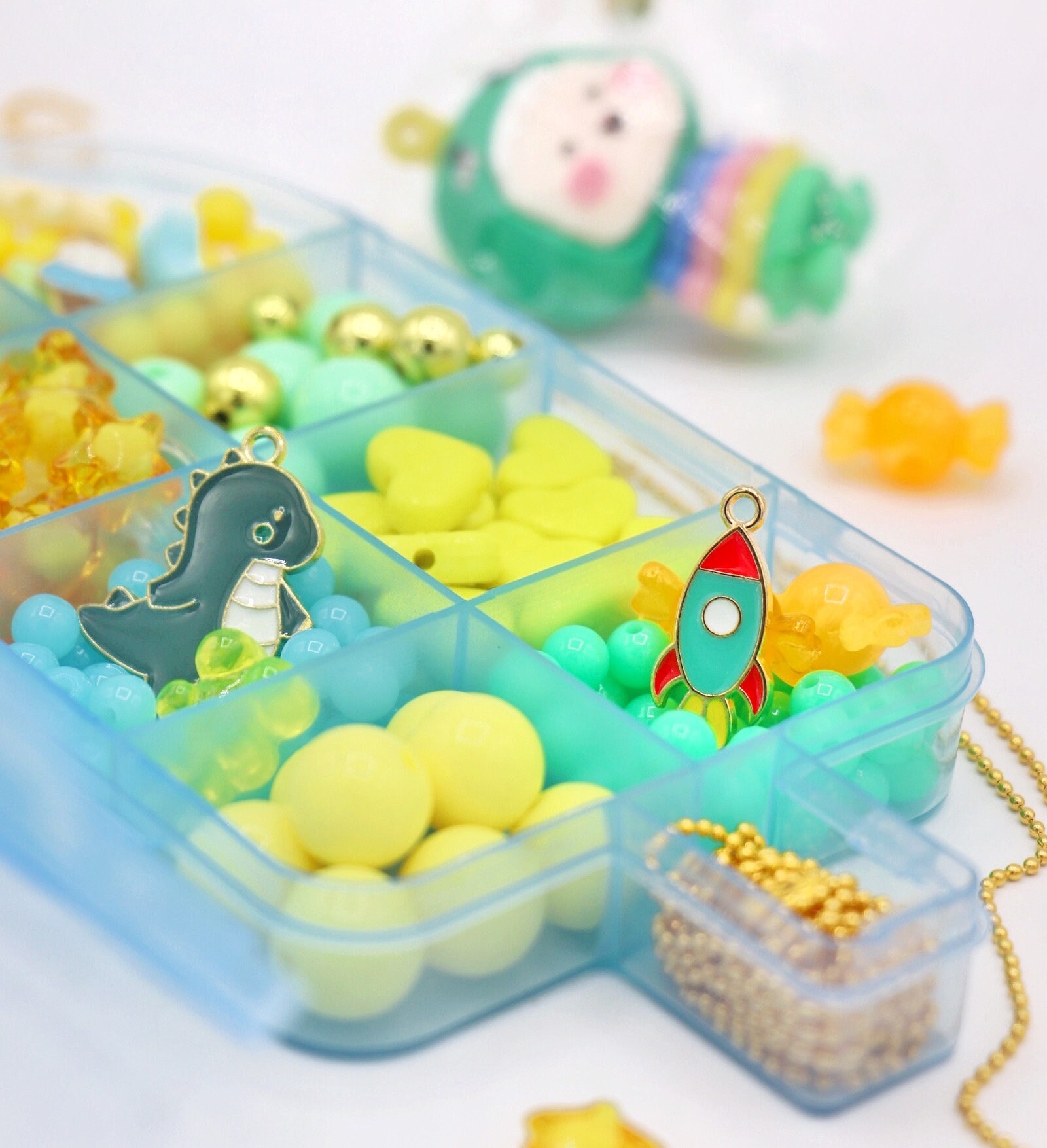 Dino Bead Charm Popsicle No-sew Craft Kit Do It Yourself Personalized ...