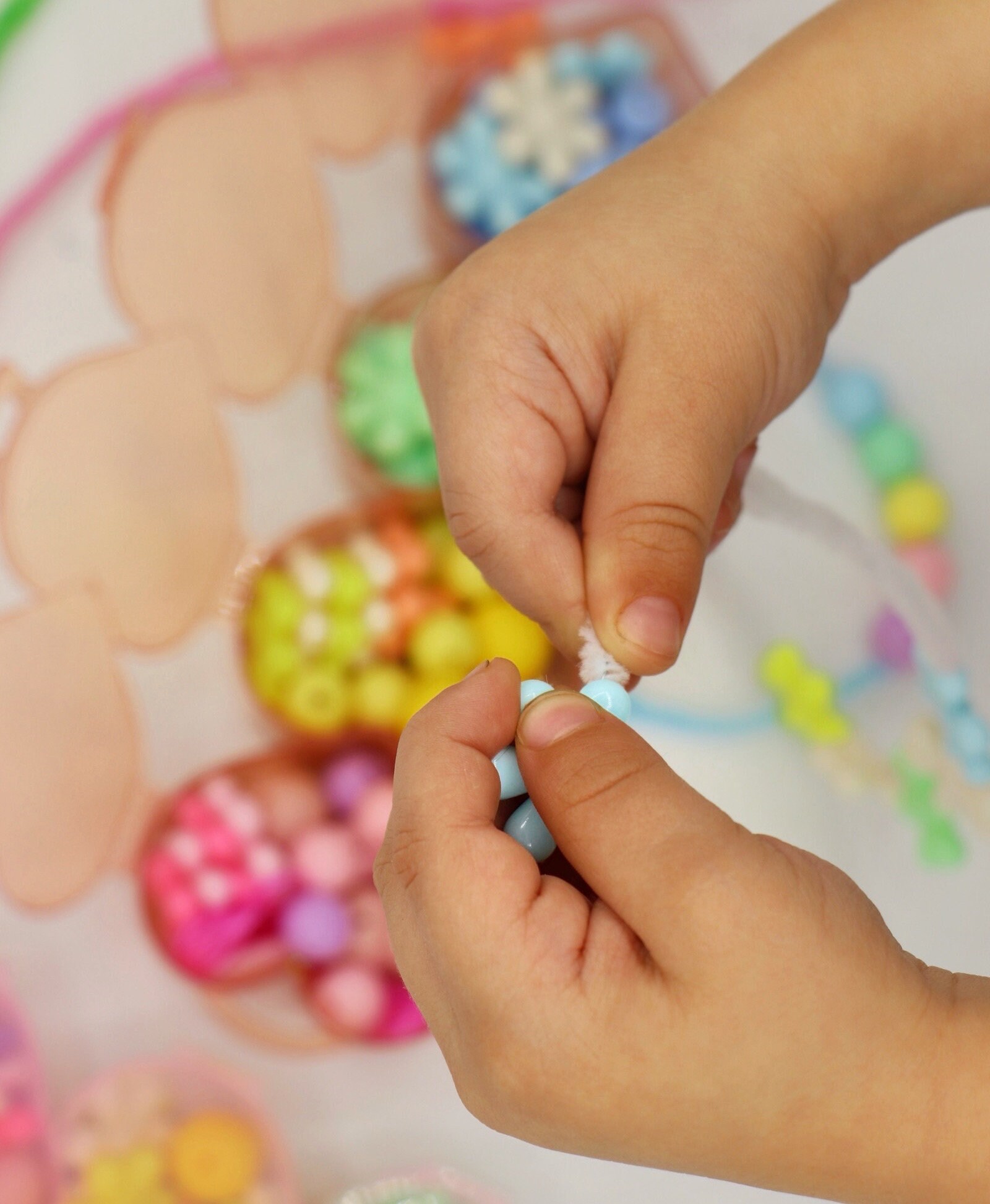 Rainbow Heart Bead Kit Gift Fine Motor Skills Activity Toddler Gift ...