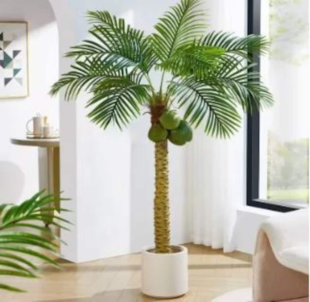 Artificial Coconut Palm Tree Fake Tropical Large Green Plant Palm Home ...