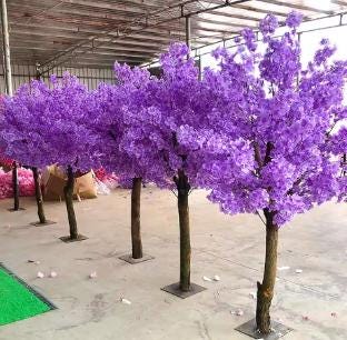 Artificial Cherry Blossom Tree Purple Lifelike Fake Sakura Flower ...