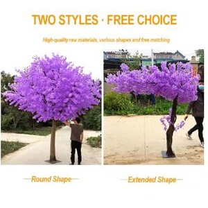Artificial Cherry Blossom Tree Purple Lifelike Fake Sakura Flower ...