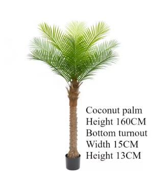 Artificial Coconut Palm Tree Fake Tropical Large Green Plant Palm Home ...
