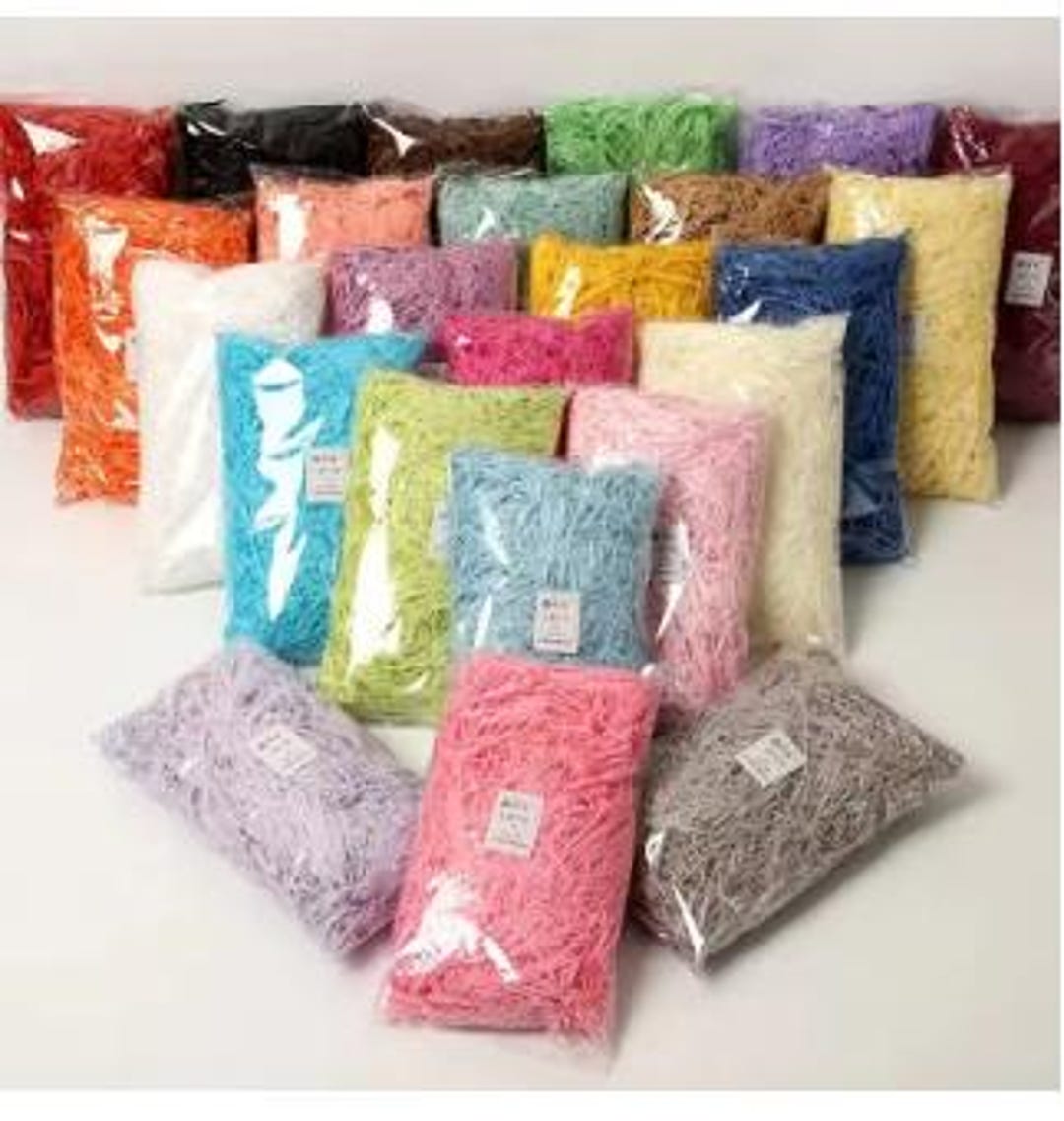 100g Shredded Paper Colorful Raffia Candy Boxes DIY Gift Box Filling ...