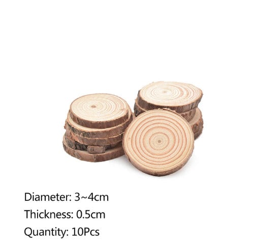 3-12cm Thick Natural Pine Round Unfinished Wood Slices Circles With ...