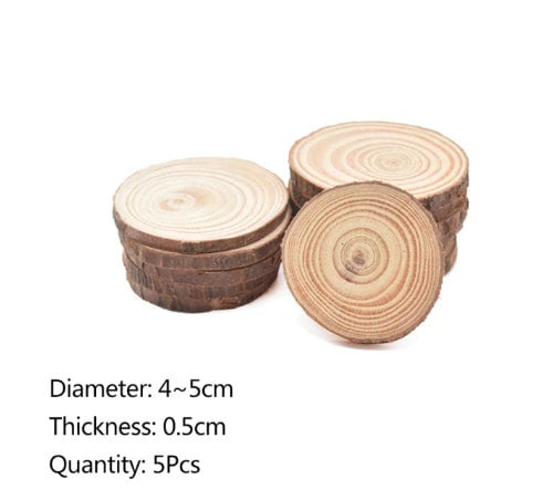 3-12cm Thick Natural Pine Round Unfinished Wood Slices Circles With ...