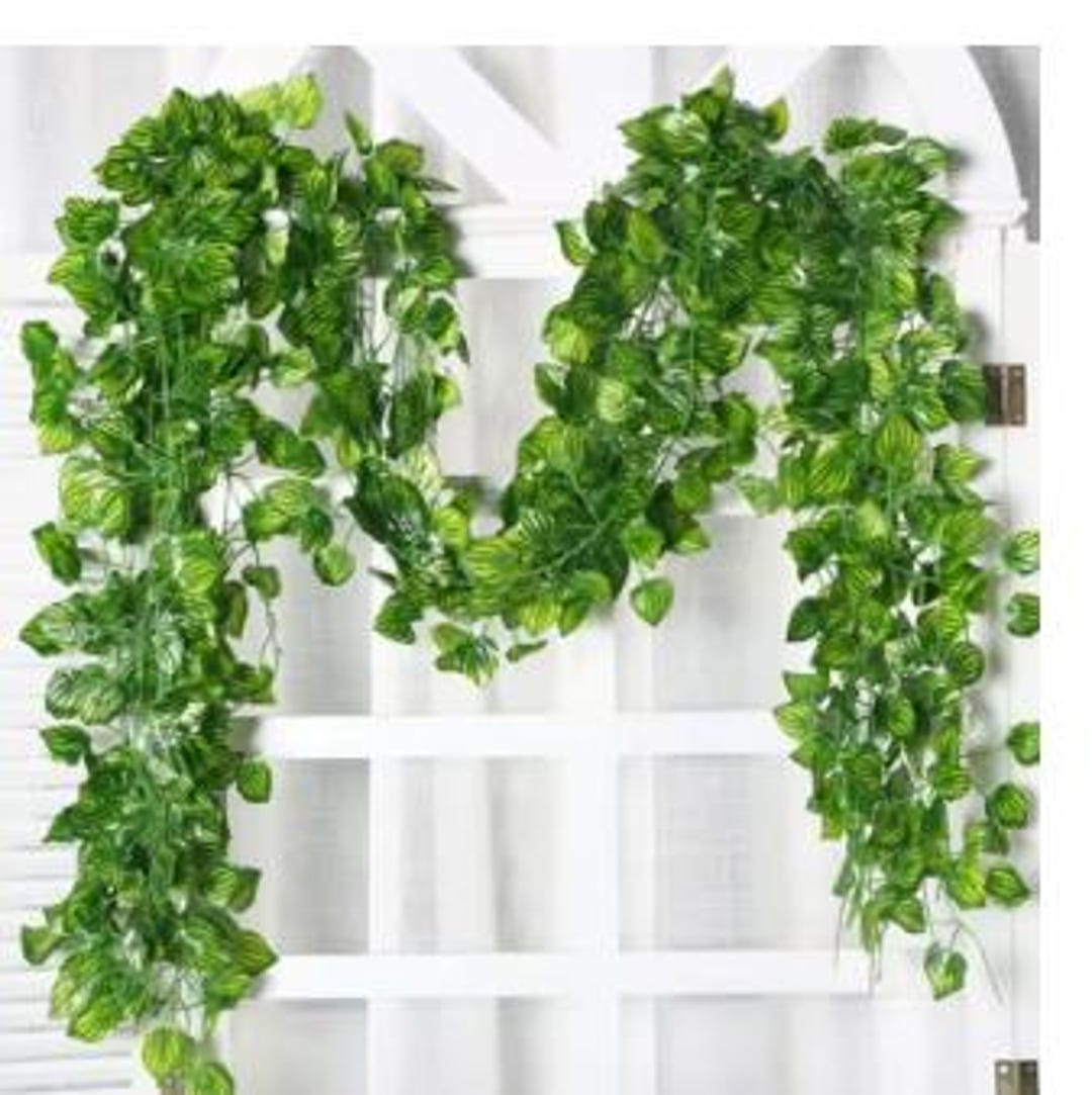 Long Artificial Vine Leaves Green Ivy Leaf Creeper Leaves Hanging ...