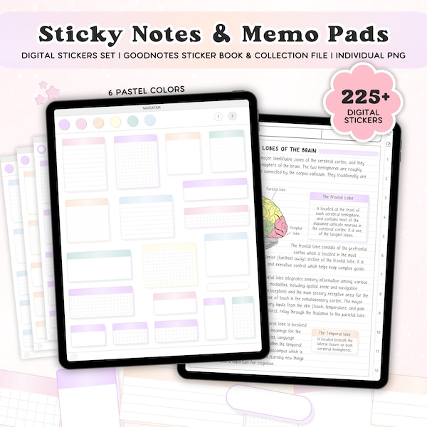 Pastel Sticky Notes - Etsy