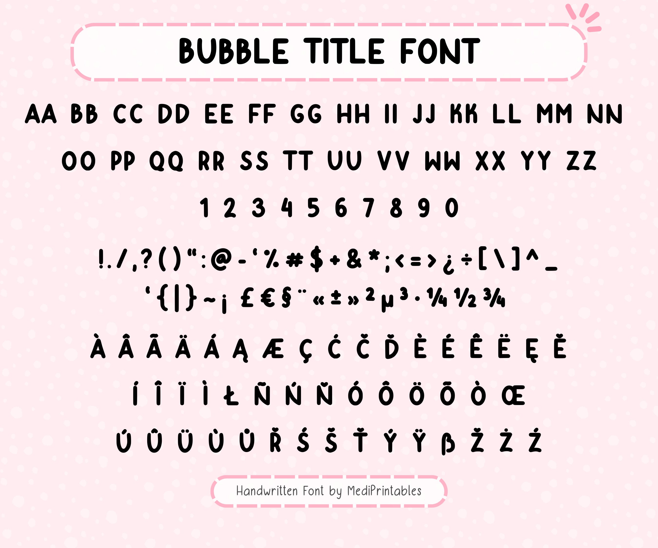 Bubbly Handwritten Font for Digital Planner and Student Note Taking ...