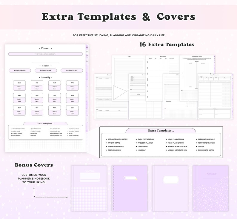 Students Digital Notebook Hyperlinked Student Planner for Goodnotes ...