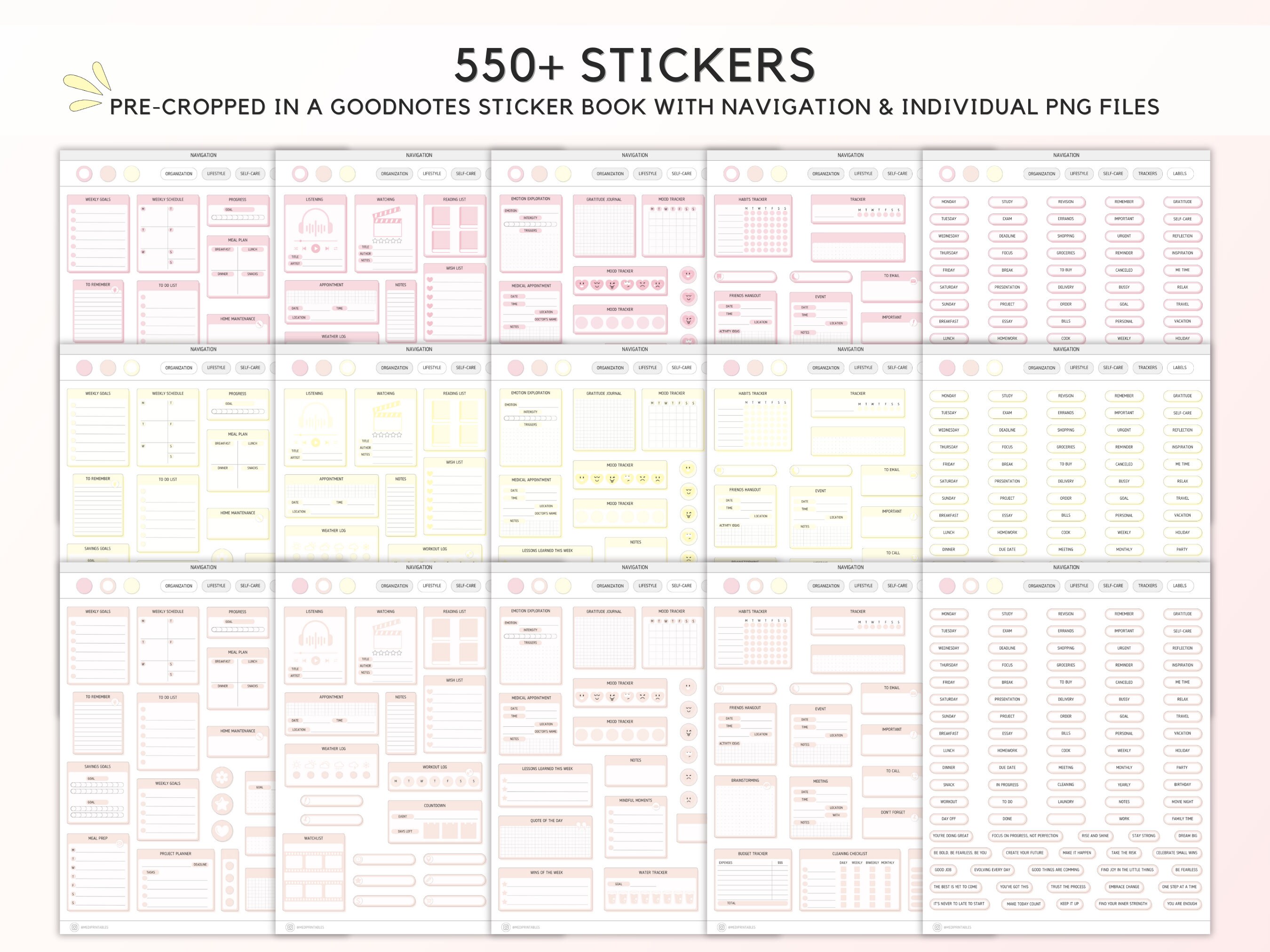 Everyday Essential Digital Stickers V2 Widget Stickers for - Etsy