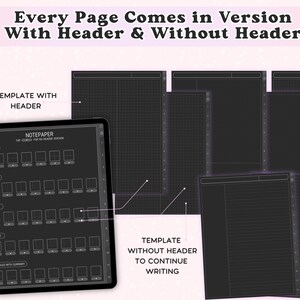 Digital Student Dark Mode Notebook Hyperlinked Notebook for Goodnotes ...