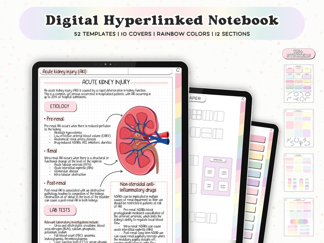 Digital Notebook for Students Hyperlinked Notebook for Goodnotes ...