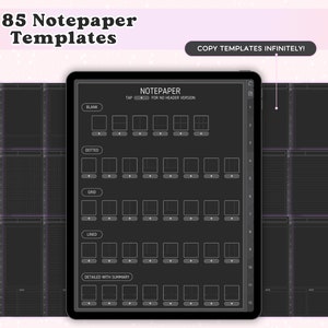 Digital Student Dark Mode Notebook Hyperlinked Notebook for Goodnotes ...