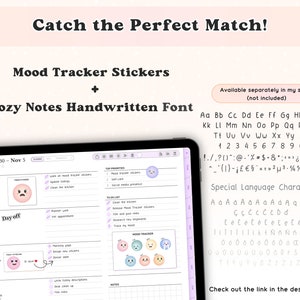 Mood Tracker Digital Stickers for Digital Planners Student Digital ...