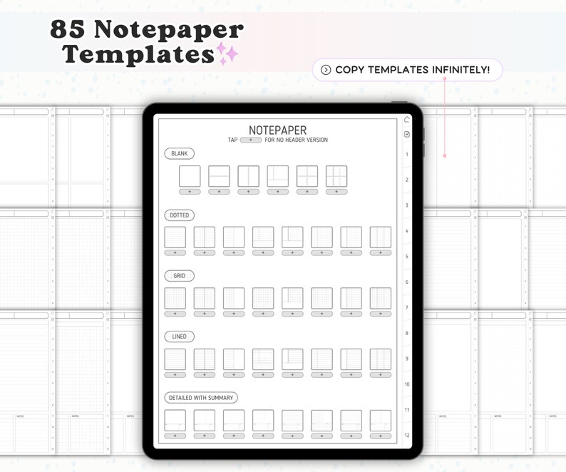 Digital Students Minimalist White Hyperlinked Notebook for Goodnotes ...