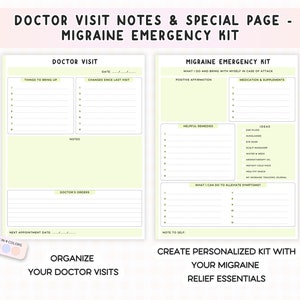 Migraine Tracker Printable Migraine Journal Headache Log Chronic Pain ...
