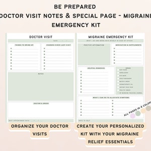 Migraine Tracker Printable Migraine Journal Headache Log Chronic Pain ...