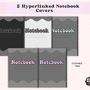 Digital Student Dark Mode Notebook Hyperlinked Notebook for Goodnotes ...