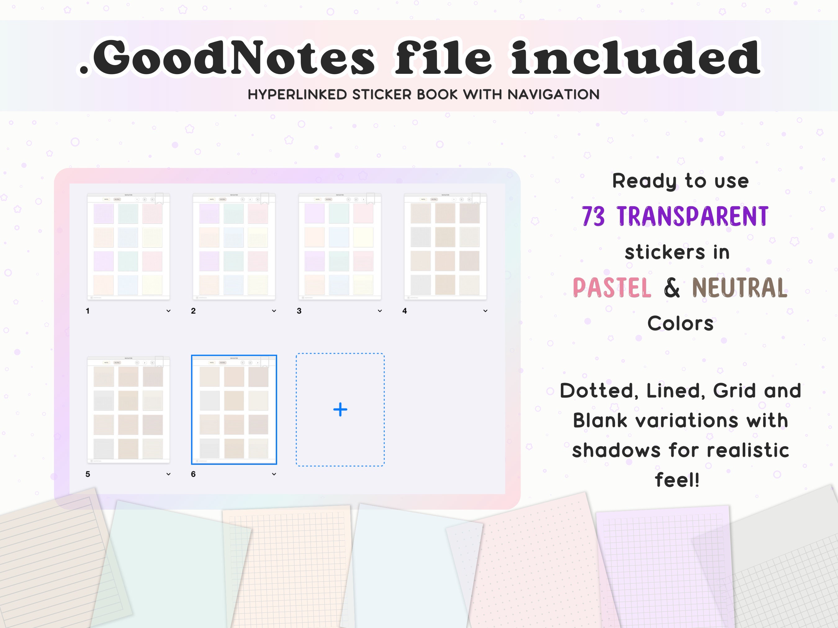 Transparent Digital Stickers Student Digital Pastel Stickers Cute ...