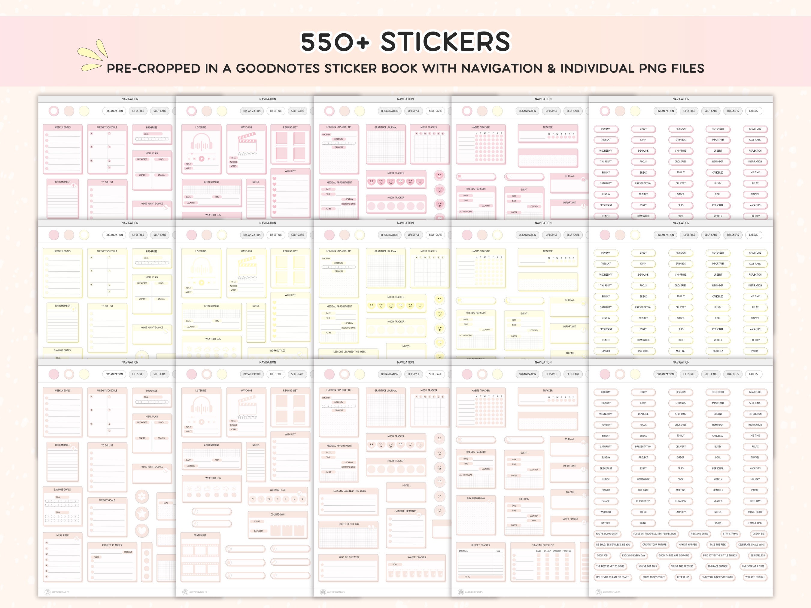 Everyday Essential Digital Stickers V2 Widget Stickers for Planner ...