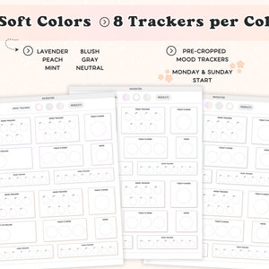 Mood Tracker Digital Stickers for Digital Planners Student Digital ...