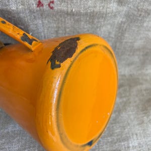 A Beautiful Orange and Black Enamel Coffee Pot From France, Tea Pot ...